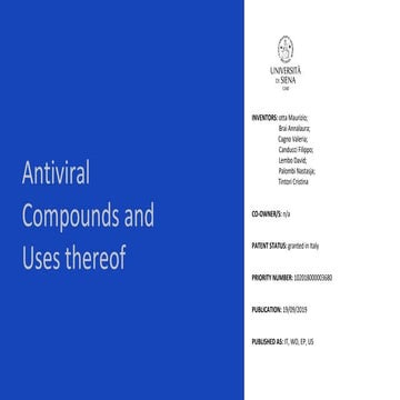 Antiviral Compounds and Uses thereof | PDF