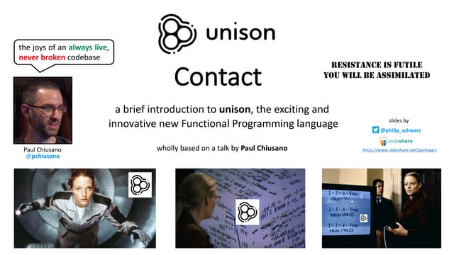 Unison Language - Contact | PPT Unison Language - Contact | PPT