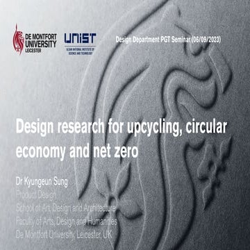 Design research for upcycling, circular economy and net zero | PDF