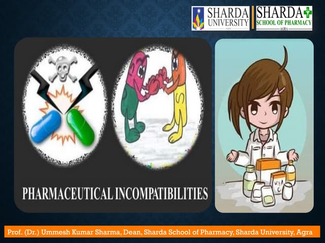 Pharmaceutical incompatibilities: Definition, classification, physical ... Pharmaceutical incompatibilities: Definition, classification, physical ...