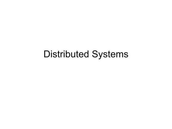 Trends In Distributed Systems Pptx Computer Networking Computing