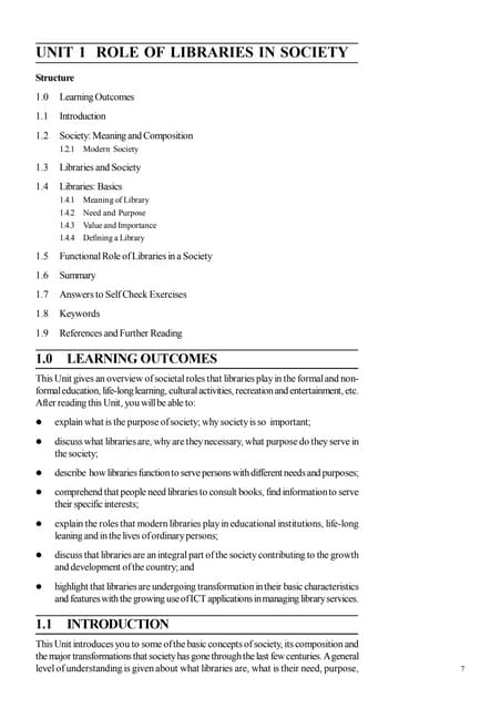 Types of Libraries and their functions | PDF