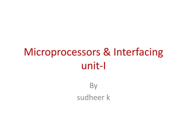 Introduction To Microprocessors Pptx Computing Technology And Computing