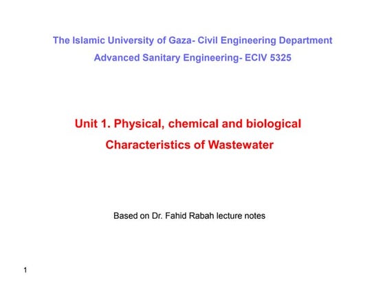 Routine analysis of wastewaters quality parameters | PPT