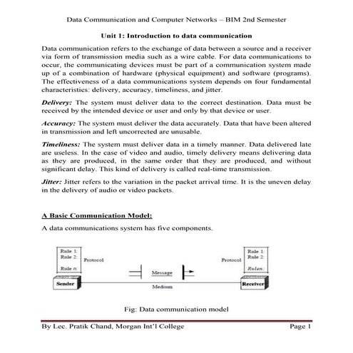 Unit-1.docx | Computer Networking | Computing