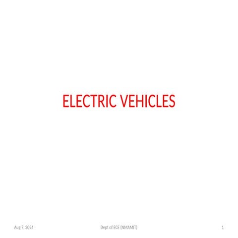 UNIT-1.pptx,ELECTRIC VEHICLES,COMPONENTS OF EV | PPTX