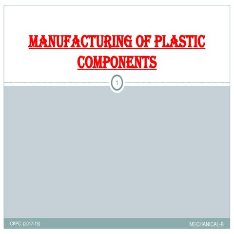UNIT-1.ppt manufacturing of plastic comp | PPT