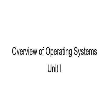 Overview and basics of Operating systems part 1 | PDF