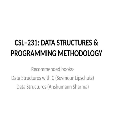 UNIT-1.pptx it's about dsa arrays and algos | PPTX
