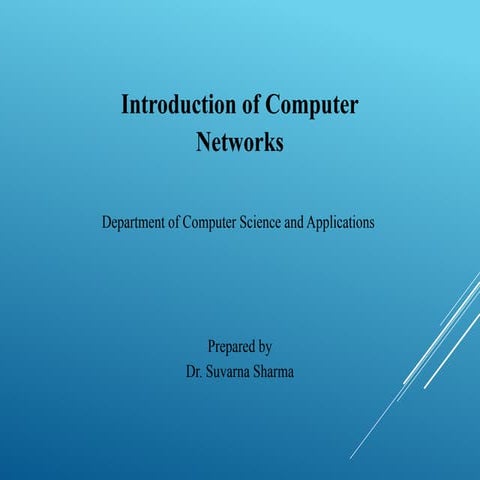 Unit 1 Introduction of Computer Networks | PPTX