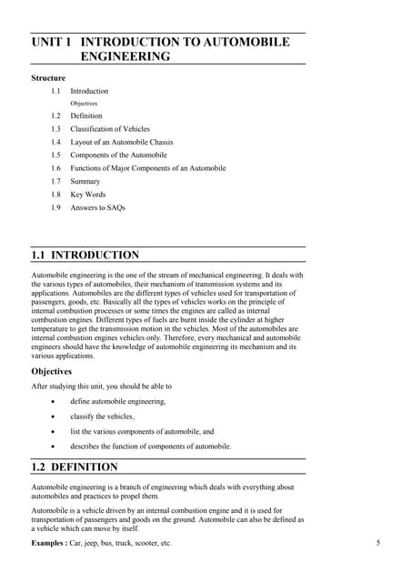 Components of Conventional Vehicle | PPTX