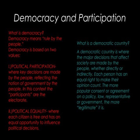 Unit 1- Democracy and Participation | PPT