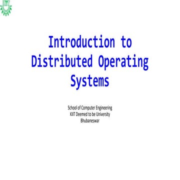 Introduction To Distributed Operating System Pptx Computing