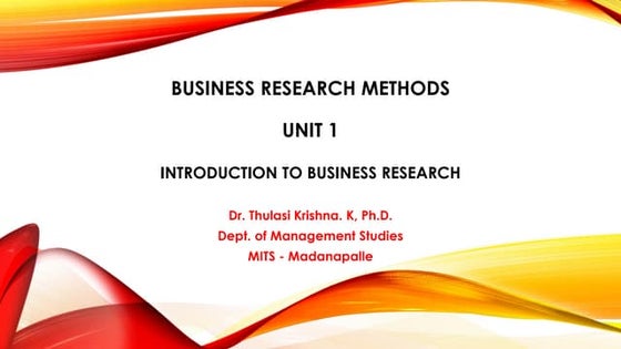 Business Research Methods Unit 1 notes | PDF