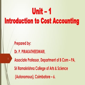 Unit - 1 - Introduction to Cost Acconting & Elements of Cost.pptx