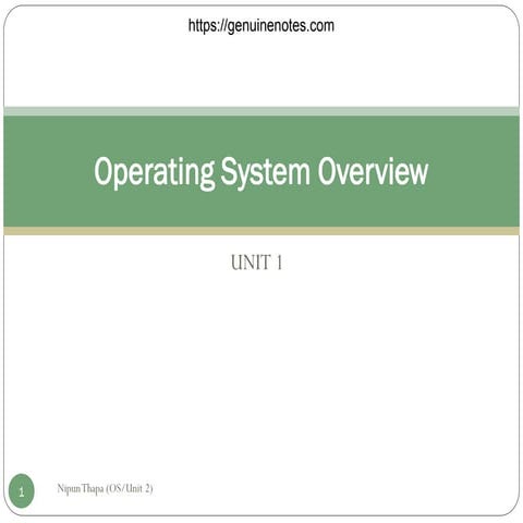 UNIT-1-Operating-System-Overview and introduction. | PDF