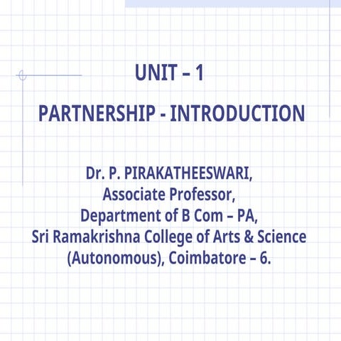 Unit - 1 - Introduction to Partnership.ppt