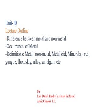 General introduction on metal , fundametal terms | PPT