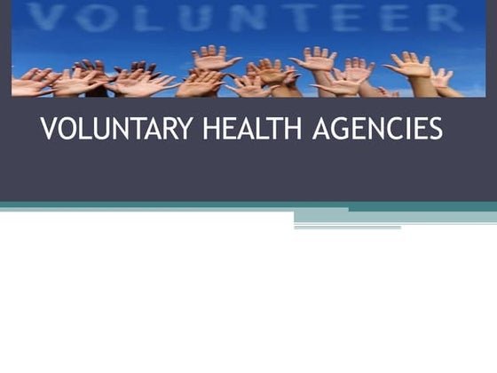 Voluntary health agencies in india | PPTX