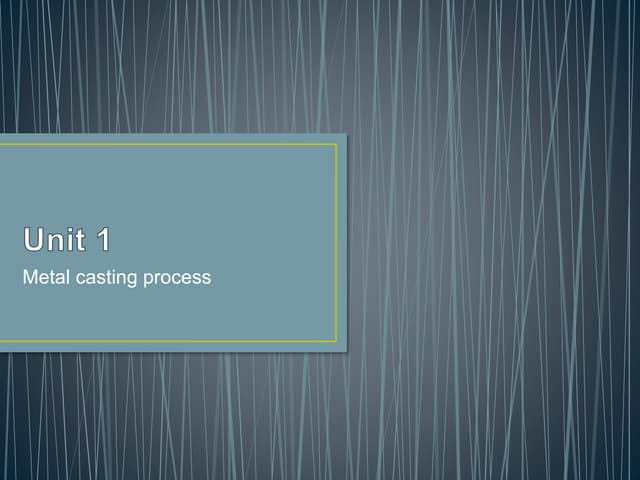 Steps involved in sand casting process | PPT