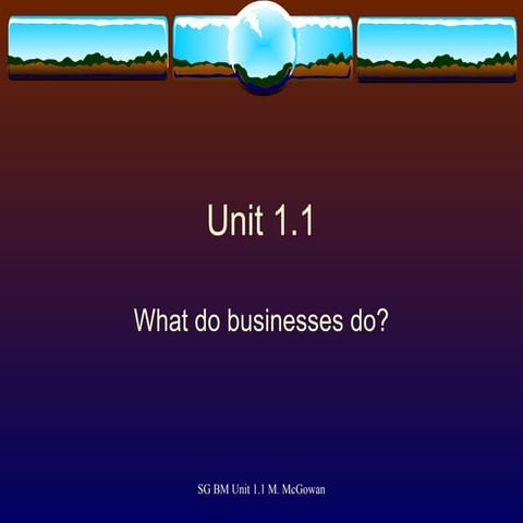 Unit 1.1 Slides | PPT