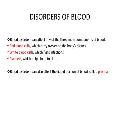 Blood disorders/B.pharmacy 2 semester | PPTX