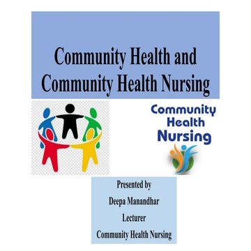 INTRODUCTION TO COMMUNITY HEALTH | PDF