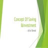 Unit 1 concept of saving & investment | PPTX