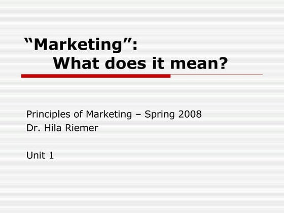 Lesson 1 - Principles of Marketing | PPTX | Marketing and Advertising ...
