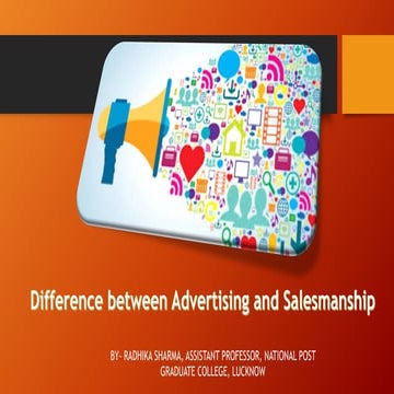 Difference between Advertising & Selling | PDF