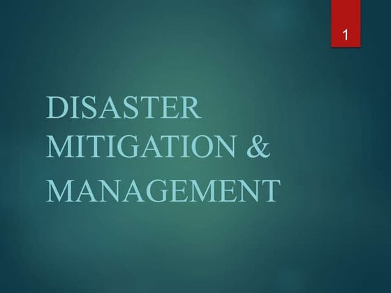 Disaster Risk Reduction | PPT