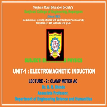 Electromagnetism AC and DC Current Clamp meter | PPT