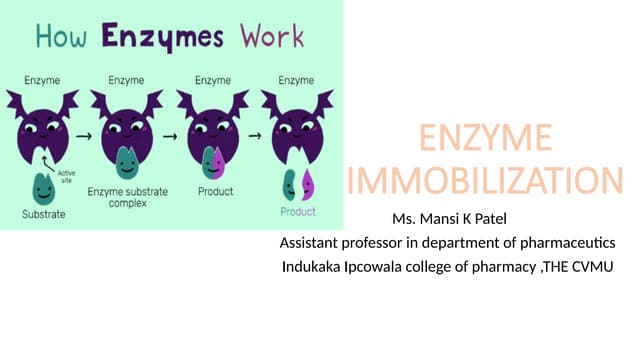 Enzyme immobilization and applications | PPT