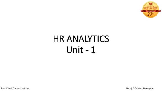Unit 6 HR Analytics | PPT