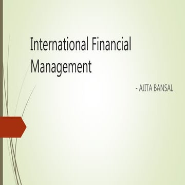 Unit 1 international of financial management | PPT