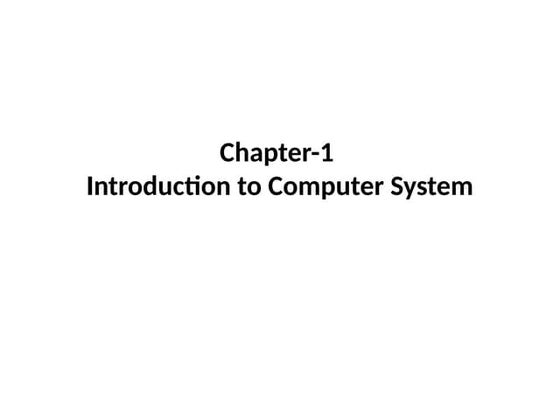 Lecture 1 introduction to computing | PPTX