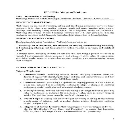 Unit - 1 Introduction to Marketing by Dr.U.Ramesh - Entrepreneurship ...