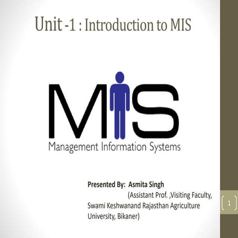 Introduction To Information Systems And The Role Of Information Syste