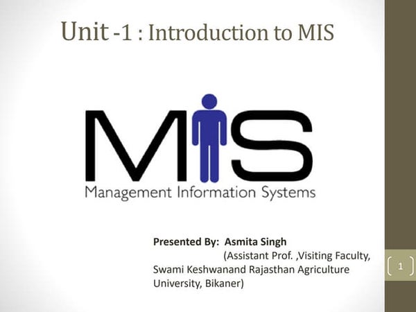 Introduction To Information Systems And The Role Of Information Syste