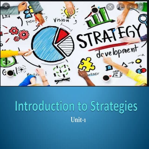 Unit -1 Introduction to Strategies.pptx@doc | PPTX