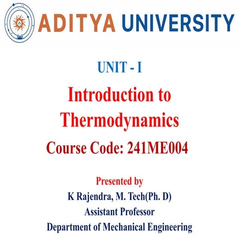 UNIT - 1 INTRODUCTION TO THERMODYNAMICS.pptx