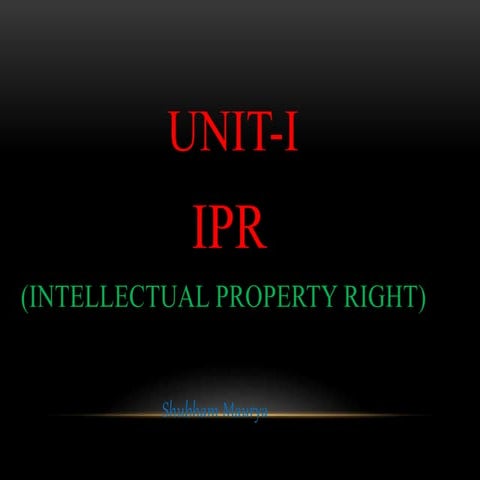Unit 1ipr - copy (2) | PPT
