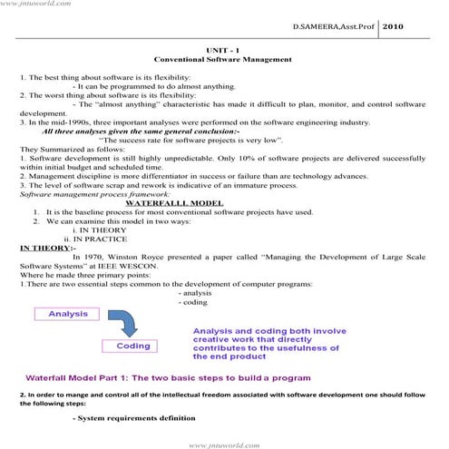 Lect2 conventional software management | PPTX
