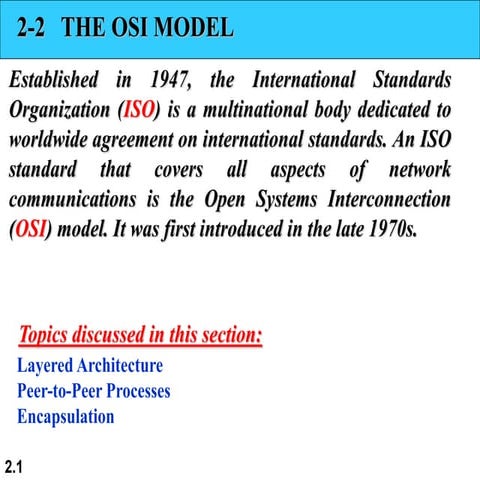 Unit-1 Layers in Computer Networks and Protocols | PPT