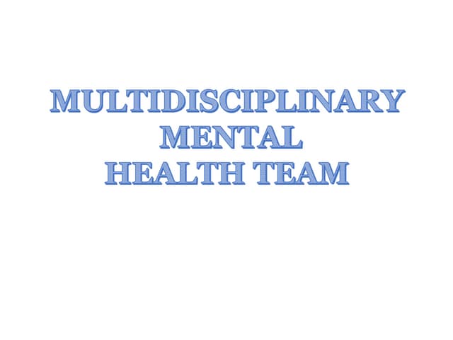Mental health team | PDF