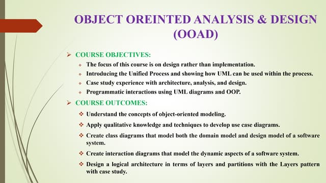 Unit 1 Ooad Introduction Pptx