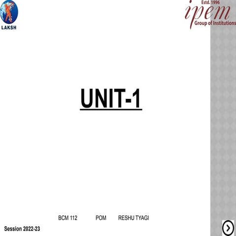 Unit-1 Part-2 function of management BCOM | PPTX