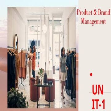 product and brand management : introduction | PPTX