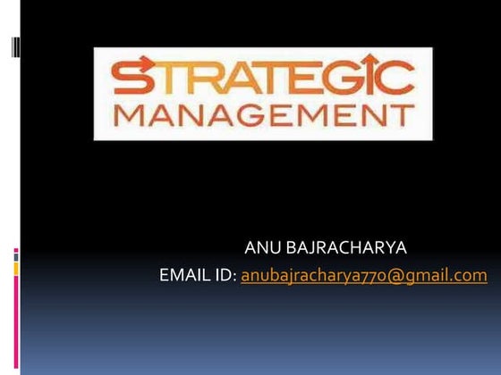 Strategic management ppt | PPTX