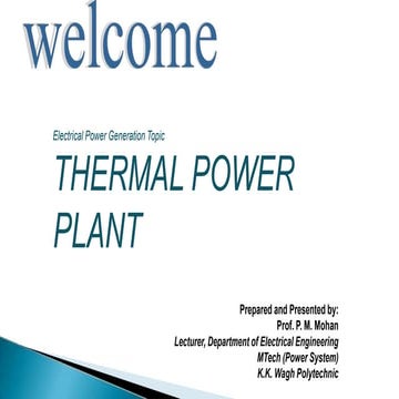 Coal Base Thermal Power Plant | PPT